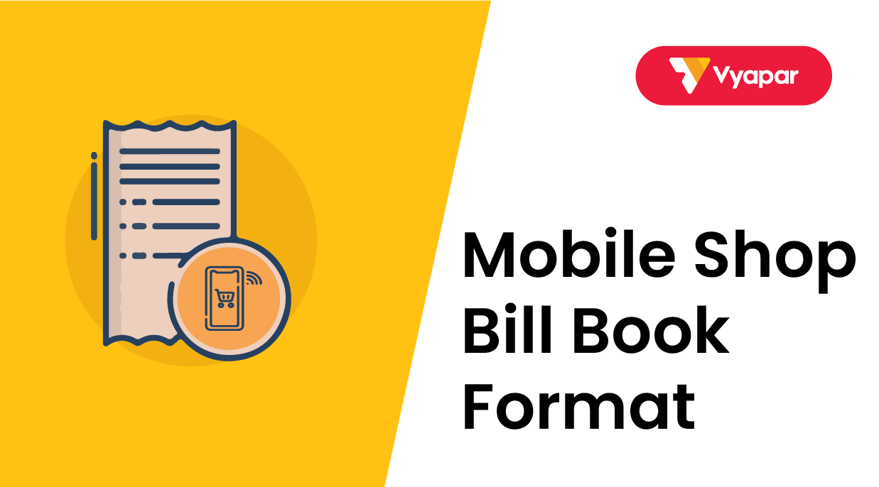 Mobile Shop Bill Book Format - Free download