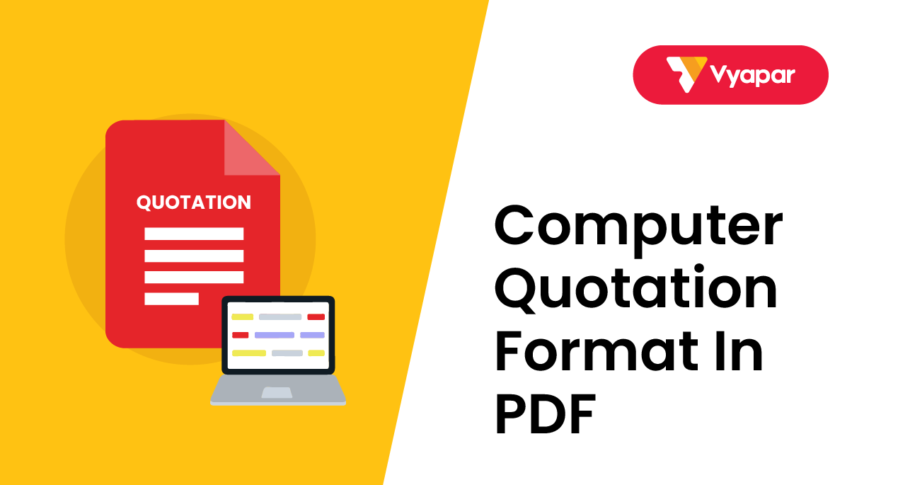 Computer Quotation Format in PDF - Free Download
