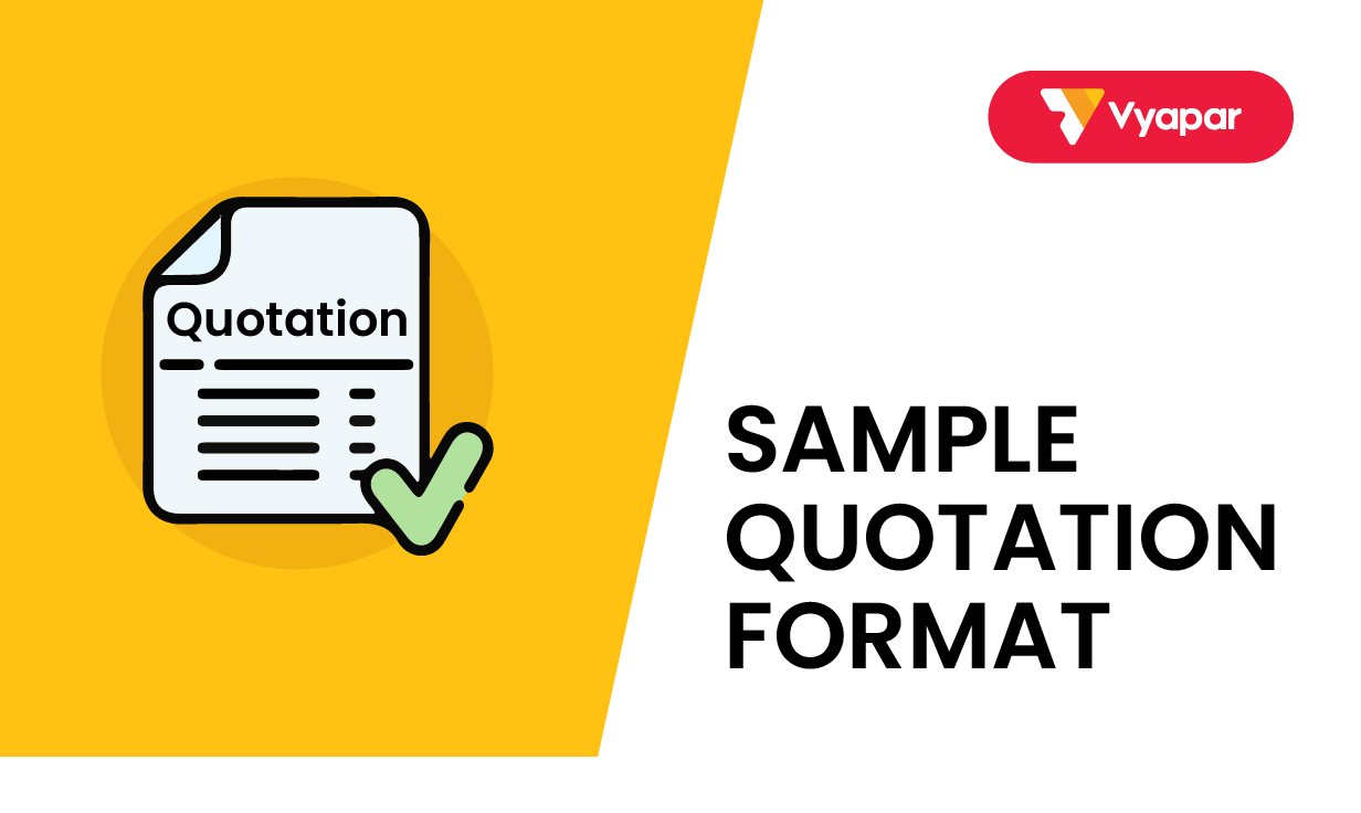 Sample Quotation Format (Free Download) - Vyapar App